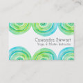 Geometric watercolor design green blue Arches Business Card | Zazzle
