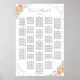 Geometric Watercolor Flowers Seating Chart | Zazzle