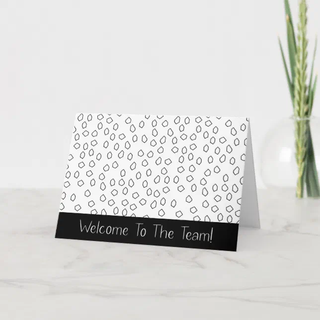Geometric Welcome to the Team New Employee Card | Zazzle