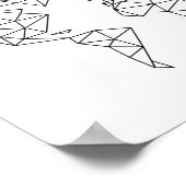 Geometric world map poster | Zazzle