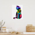 Geometric WPAP Cat Design | Printables | Wall Art | Zazzle