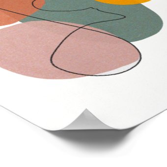Geometrical, Abstract, Minimal, Modern, Pastel Poster | Zazzle