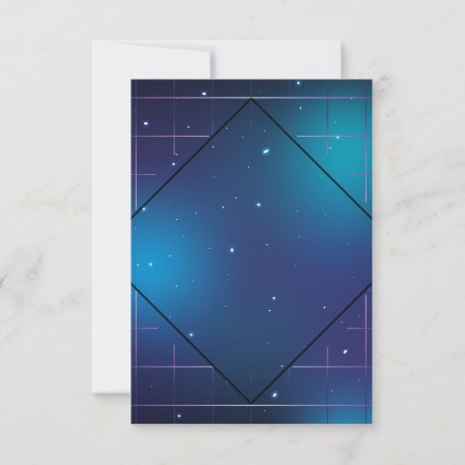 Geometrical Futuristic 80s Style Galaxy Retro Vibe Save The Date | Zazzle