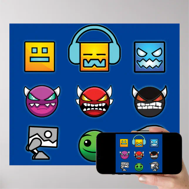 geometry dash boom poster | Zazzle