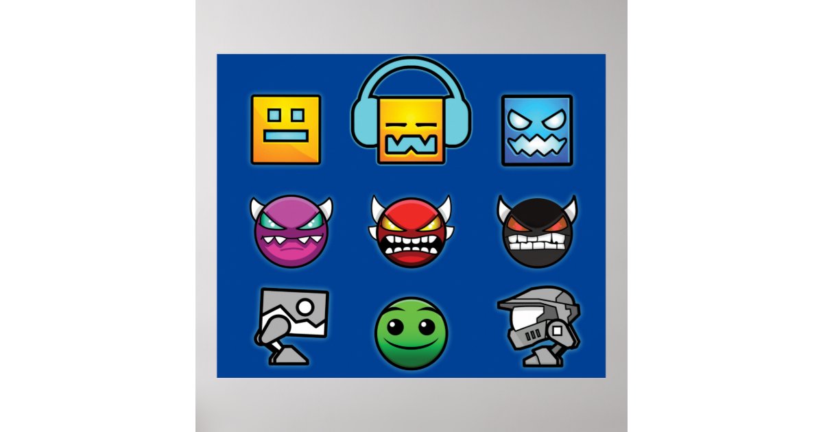 geometry dash boom poster | Zazzle