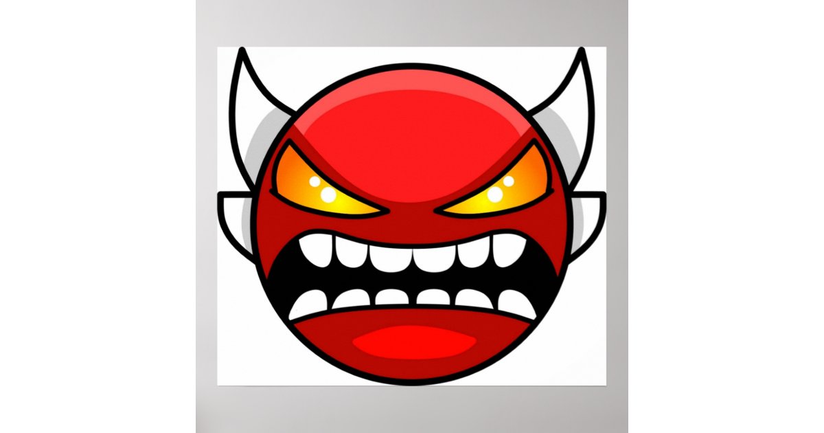 Geometry dash Insane demon Poster | Zazzle