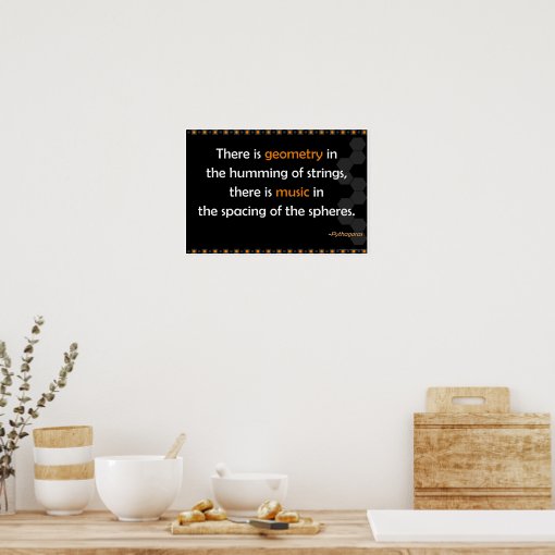 Geometry Pythagoras quote Poster | Zazzle