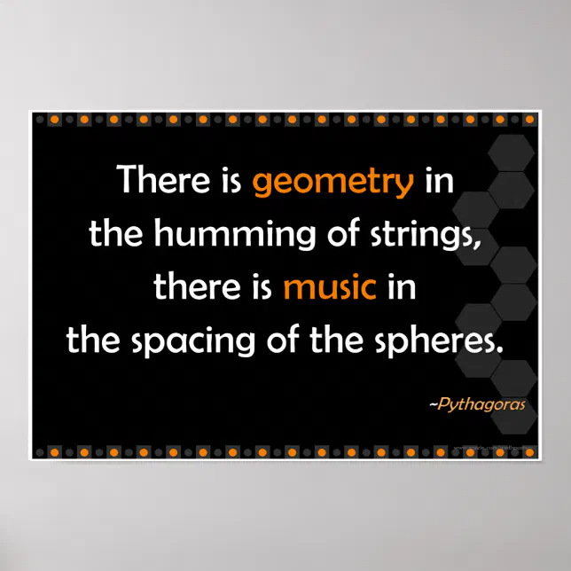 Geometry Pythagoras quote Poster | Zazzle