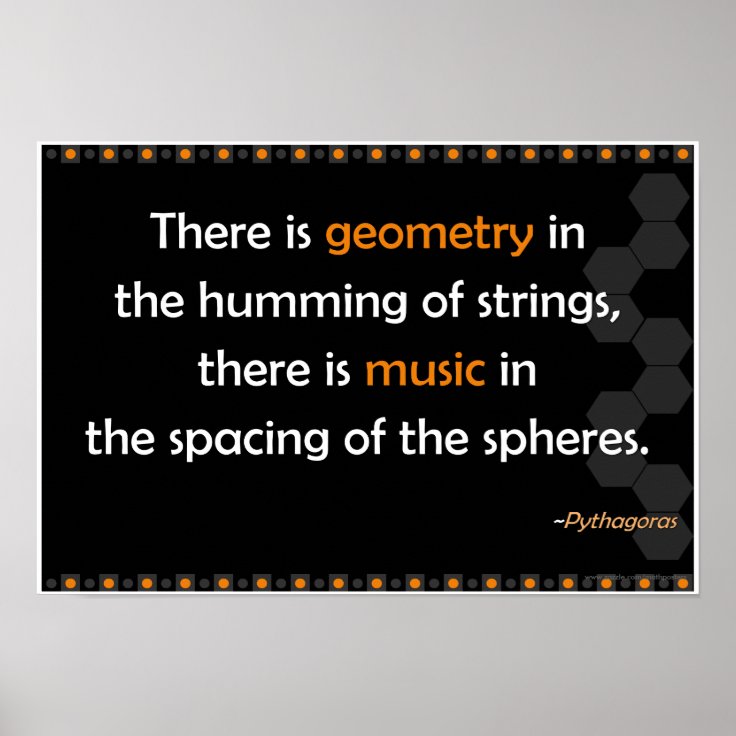 Geometry Pythagoras quote Poster | Zazzle
