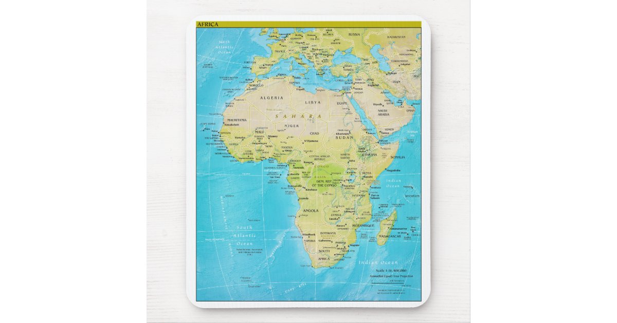 Geopolitical Regional Map of Africa Mouse Pad | Zazzle