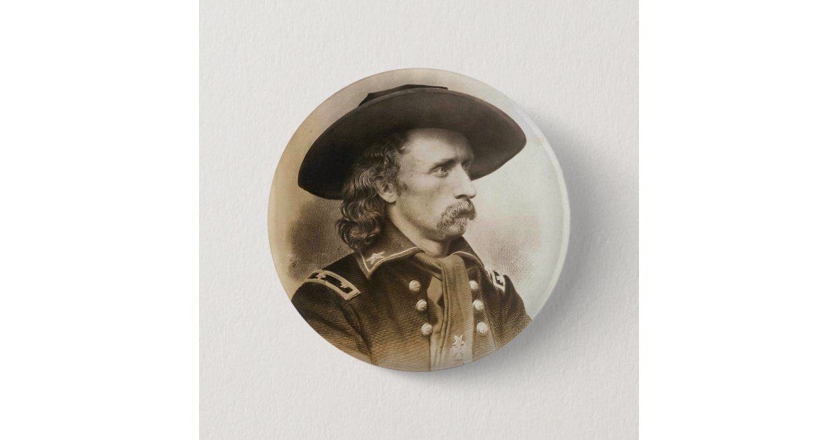 George Armstrong Custer circa 1860s Pinback Button | Zazzle