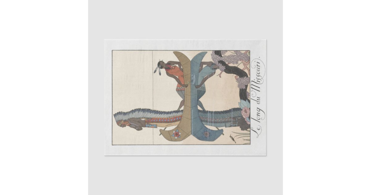 George Barbier, Native American Tissue Paper | Zazzle