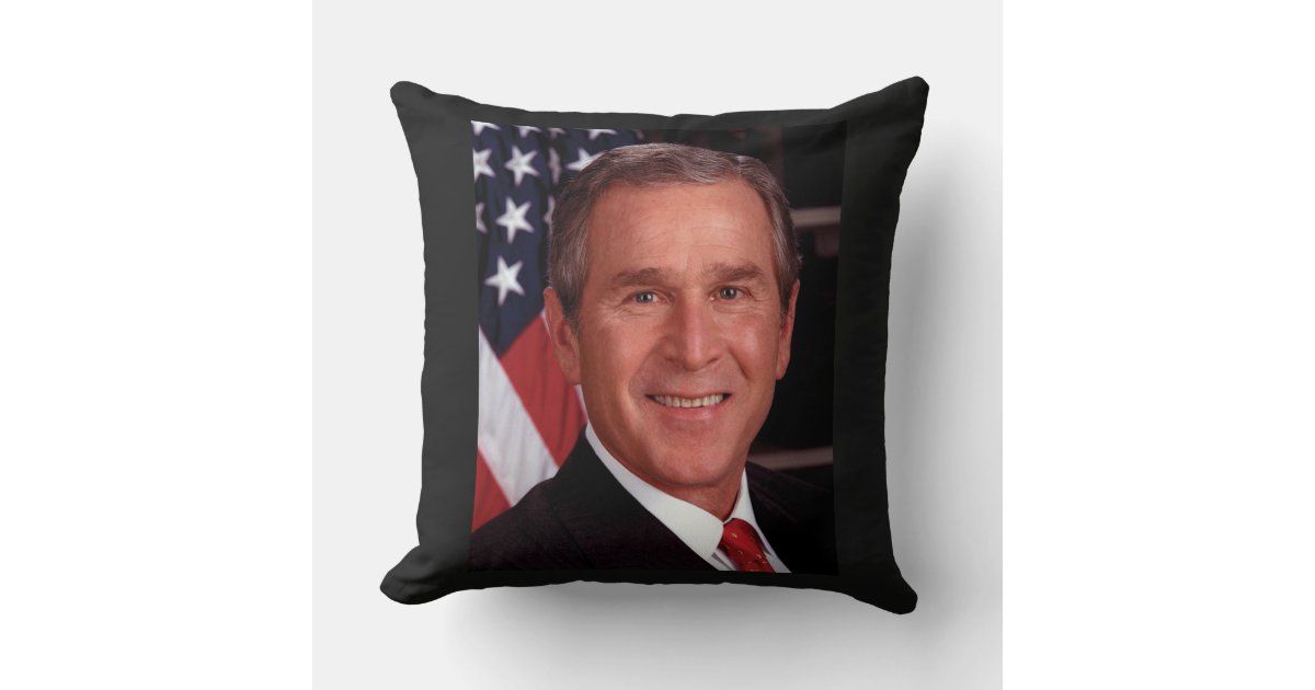 George Bush 43rd US American President Photo Throw Pillow | Zazzle