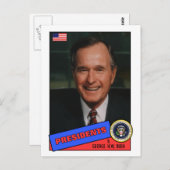 George H.W. Bush Baseball Card | Zazzle