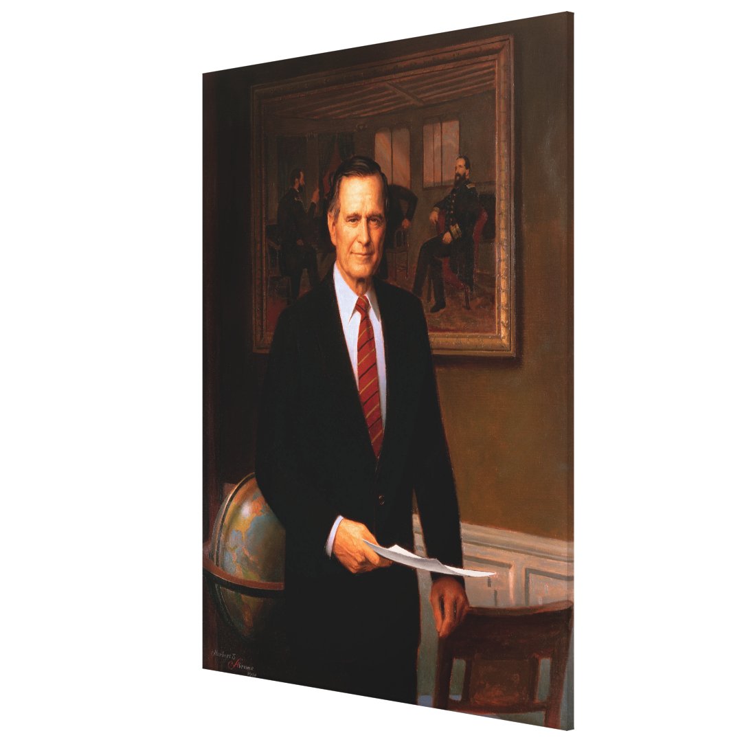 GEORGE HERBERT WALKER BUSH by Herbert Abrams Canvas Print | Zazzle