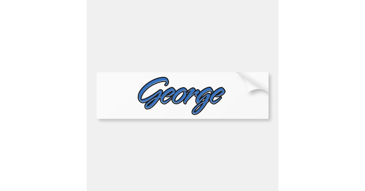 George Name blue Aufkleber Sticker Autoaufkleber | Zazzle