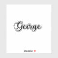 George Name - Handwritten Calligraphy Sticker | Zazzle