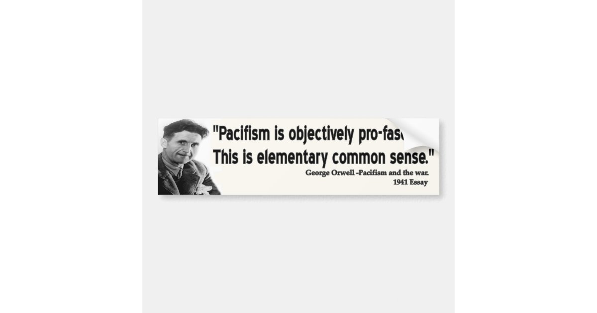 George Orwell Quote Bumper Sticker | Zazzle