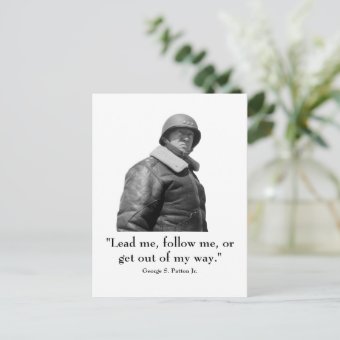 George Patton and Quote Postcard | Zazzle