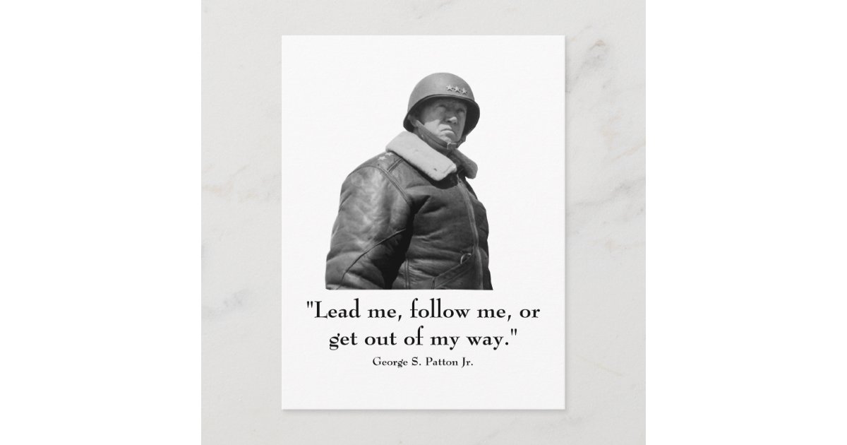 George Patton and Quote Postcard | Zazzle