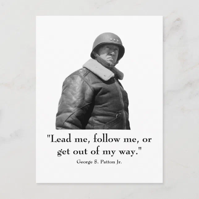 George Patton and Quote Postcard | Zazzle
