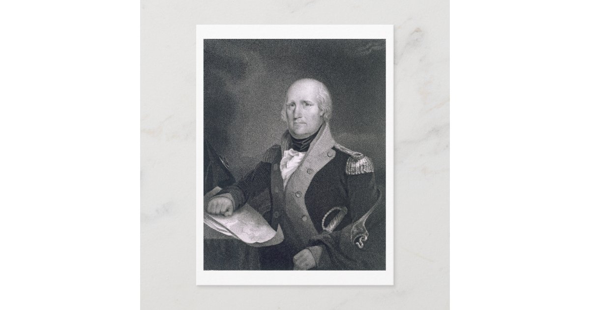 George Rogers Clark (1752-1818) engraved by Thomas Postcard | Zazzle