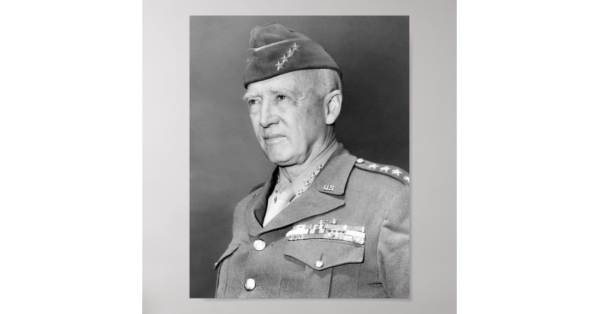 George S. Patton Portrait Poster | Zazzle
