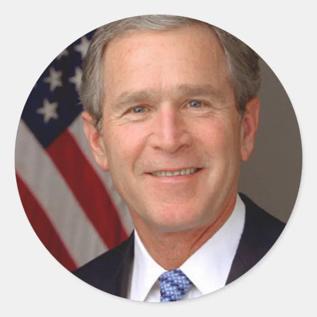 George W. Bush Classic Round Sticker | Zazzle