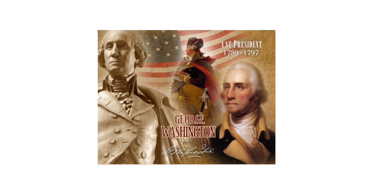 George Washington - 1st President of the U.S. Postcard | Zazzle.com