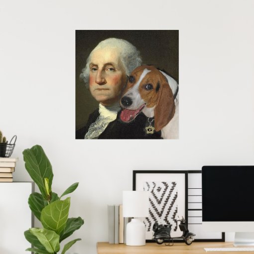 George Washington and his Foxhound Poster | Zazzle