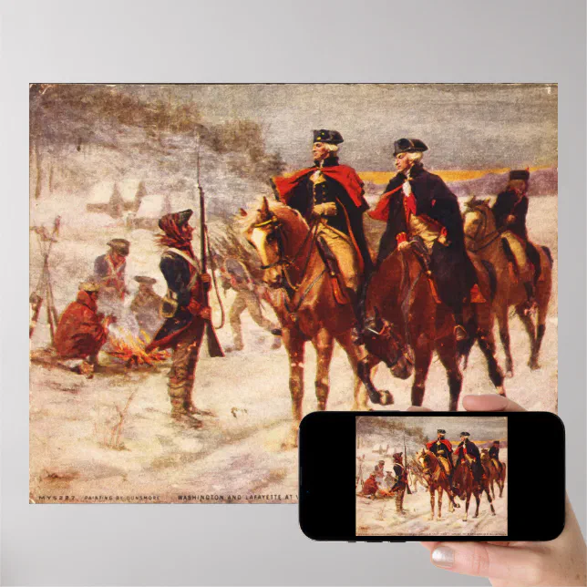 George Washington and Lafayette at Valley Forge Poster | Zazzle