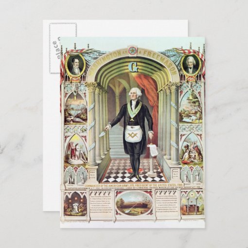George Washington as a Freemason Postcard | Zazzle