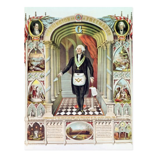 George Washington as a Freemason Postcard | Zazzle.com