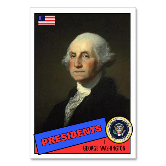 George Washington Baseball Card | Zazzle