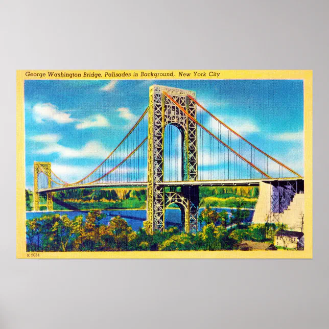 George Washington Bridge, New York City Poster | Zazzle