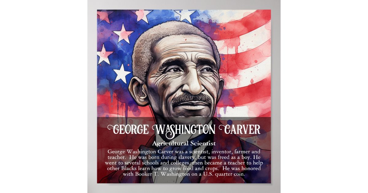 George Washington Carver Black History Month Class Poster | Zazzle