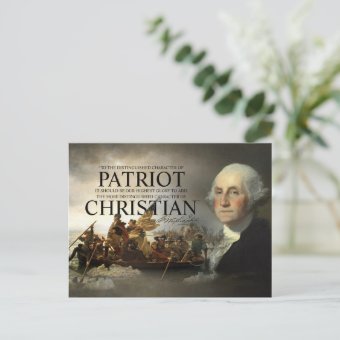 George Washington Christian Postcard | Zazzle
