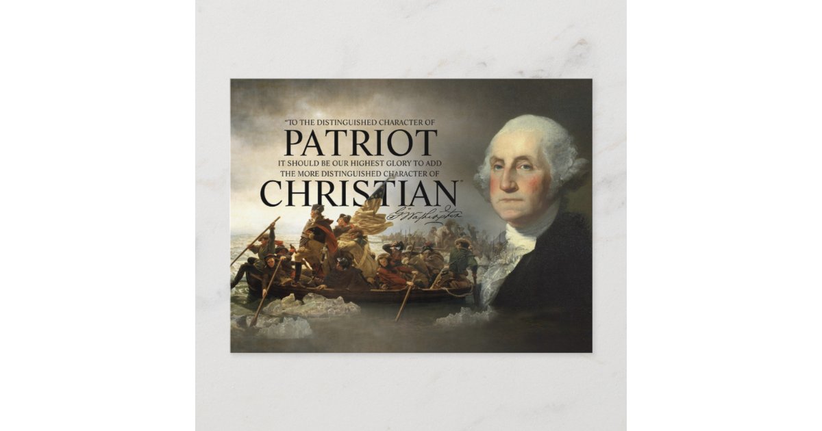 George Washington Christian Postcard | Zazzle