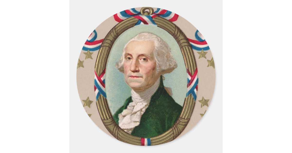 George Washington Classic Round Sticker | Zazzle