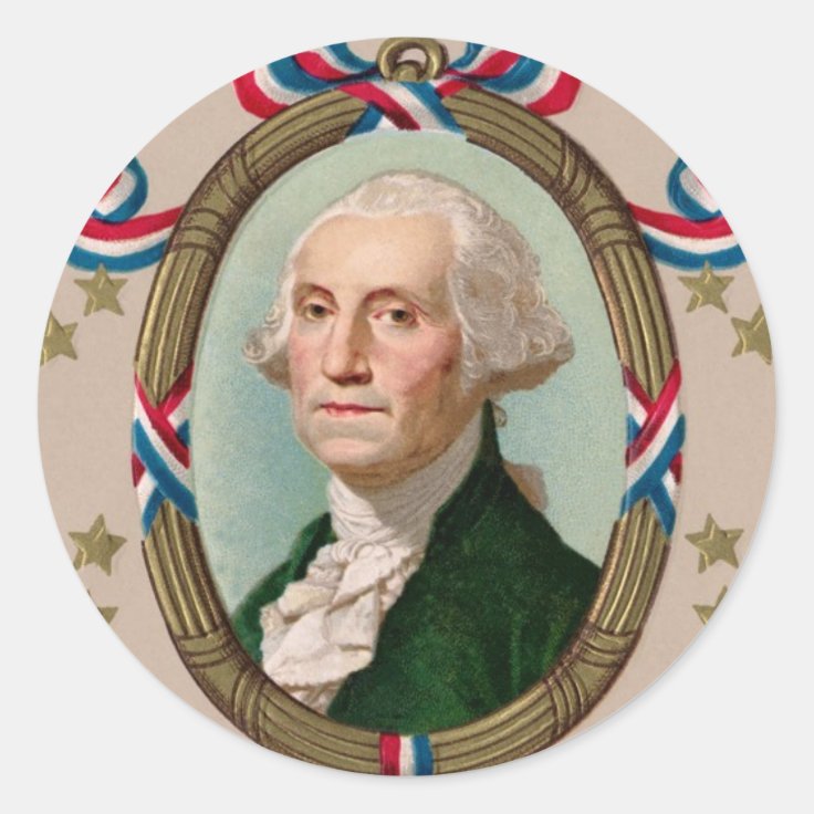 George Washington Classic Round Sticker | Zazzle