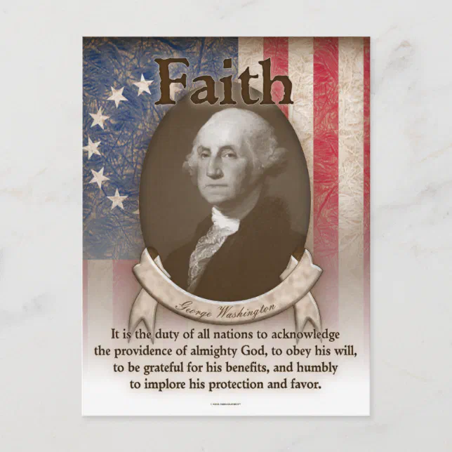 George Washington - Faith Postcard | Zazzle