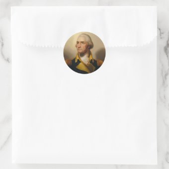 George Washington, First U.S. President Classic Round Sticker | Zazzle