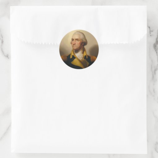 George Washington, First U.S. President Classic Round Sticker | Zazzle