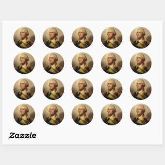 George Washington, First U.S. President Classic Round Sticker | Zazzle