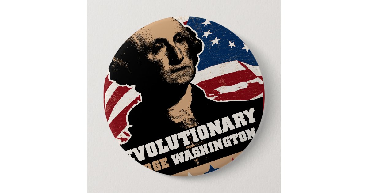 George Washington Revolutionary Button | Zazzle