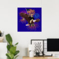 George Washington Riding an Eagle with a Flag Poster | Zazzle