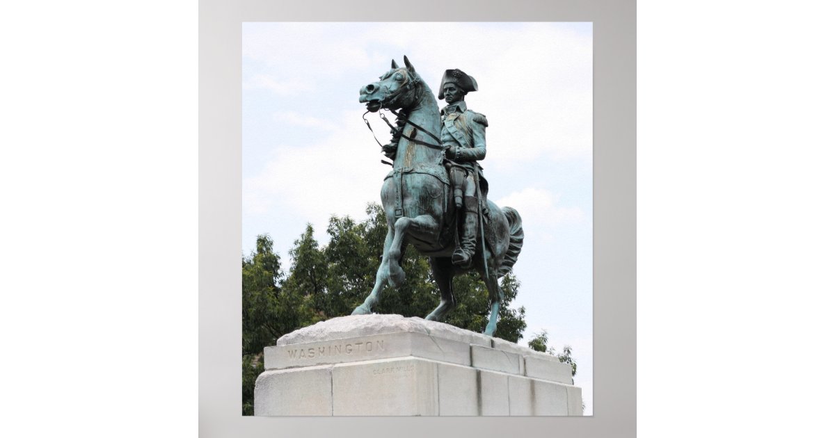 George Washington statue, Washington Circle Poster | Zazzle