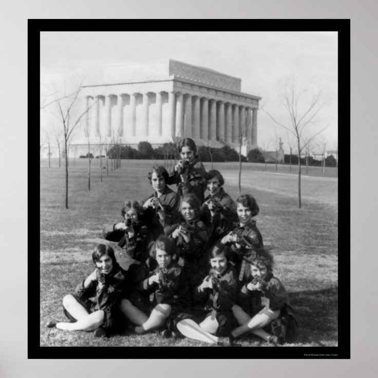 George Washington University Girls Rifle Team 1927 Poster | Zazzle