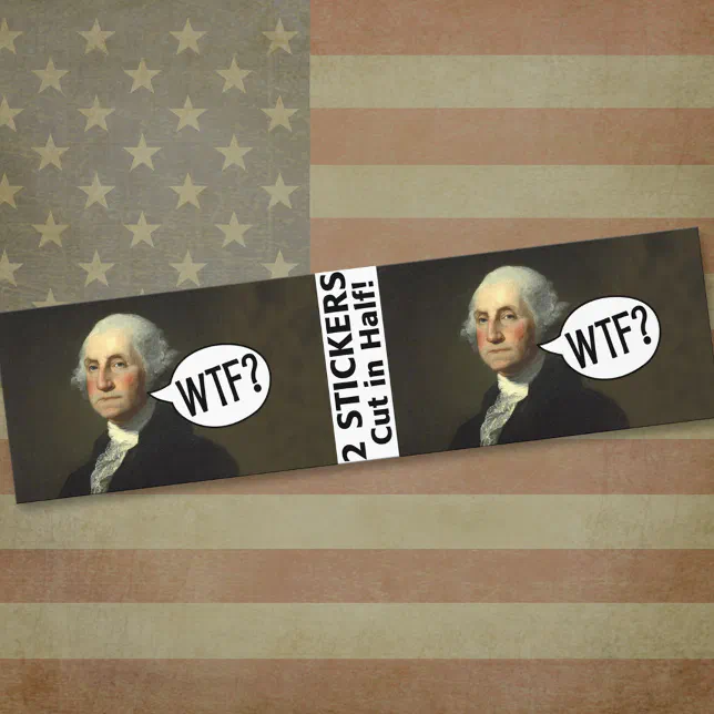 George Washington WTF - 2 stickers | Zazzle