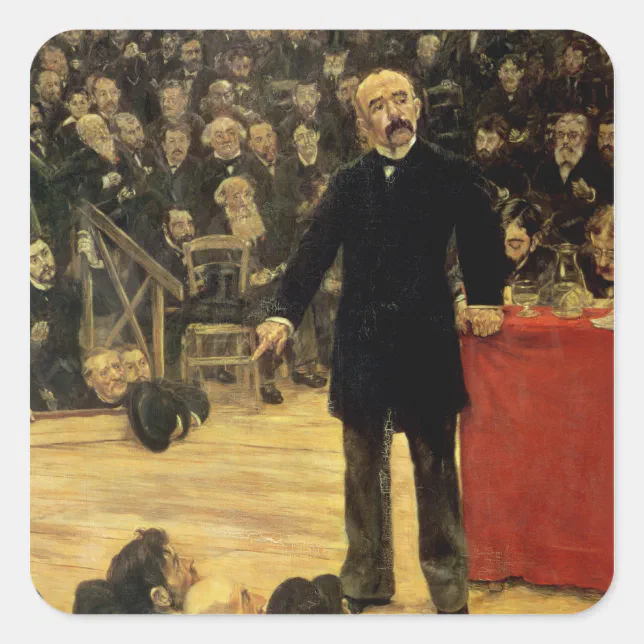 Georges Clemenceau Square Sticker | Zazzle